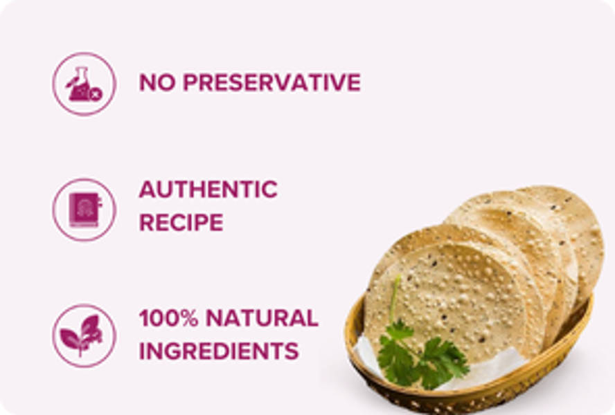 Buy Delight Foods Pudina Rice Papad (Akki Happala) Online (200 g) At ...