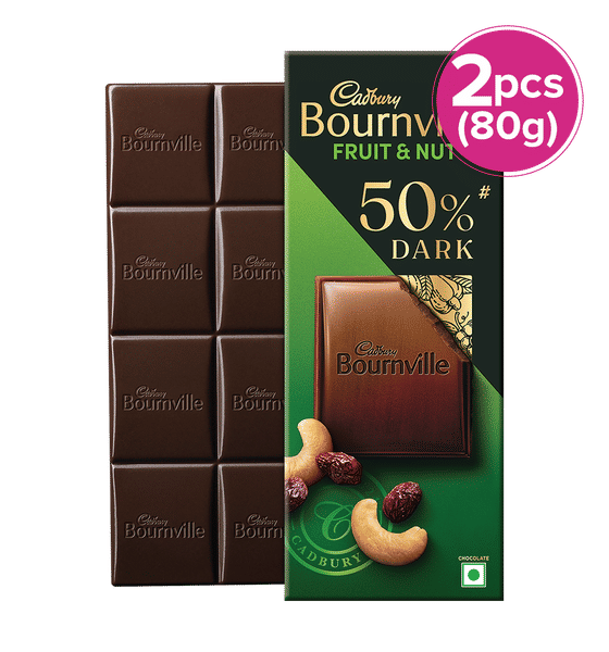 Buy Cadbury Bournville Fruit Nut Dark Chocolate Bar Online 2 pieces At Best Price