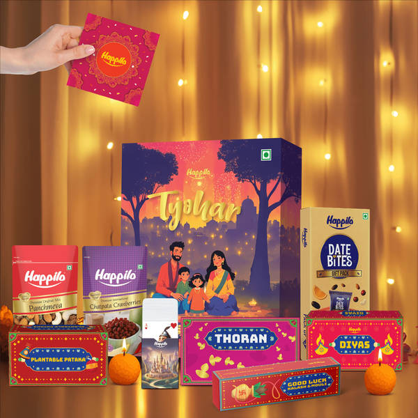 Buy Happilo Tyohar Celebration Diwali Gift | 10 Items | Dry Fruits ...