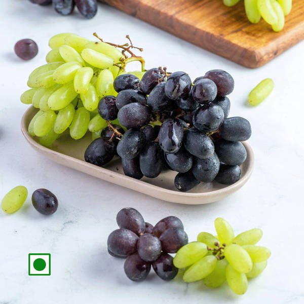 Buy Black & Green Grapes Mix Pack (Seedless) (Drakshi) Online (400 g ...