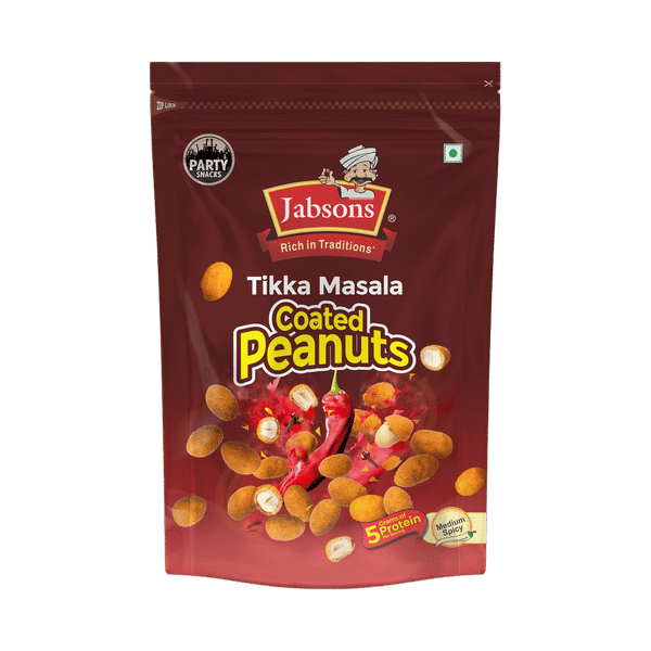 Buy Jabsons Tikka Masala Coated Peanut Online (400 g x 2) At Best Price