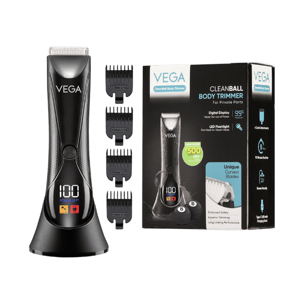 Buy VEGA CleanBall Balls & Body Trimmer for Men, Body Groomer Trimmer ...