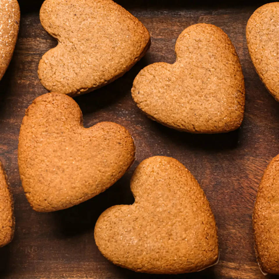 heart shaped biscuits