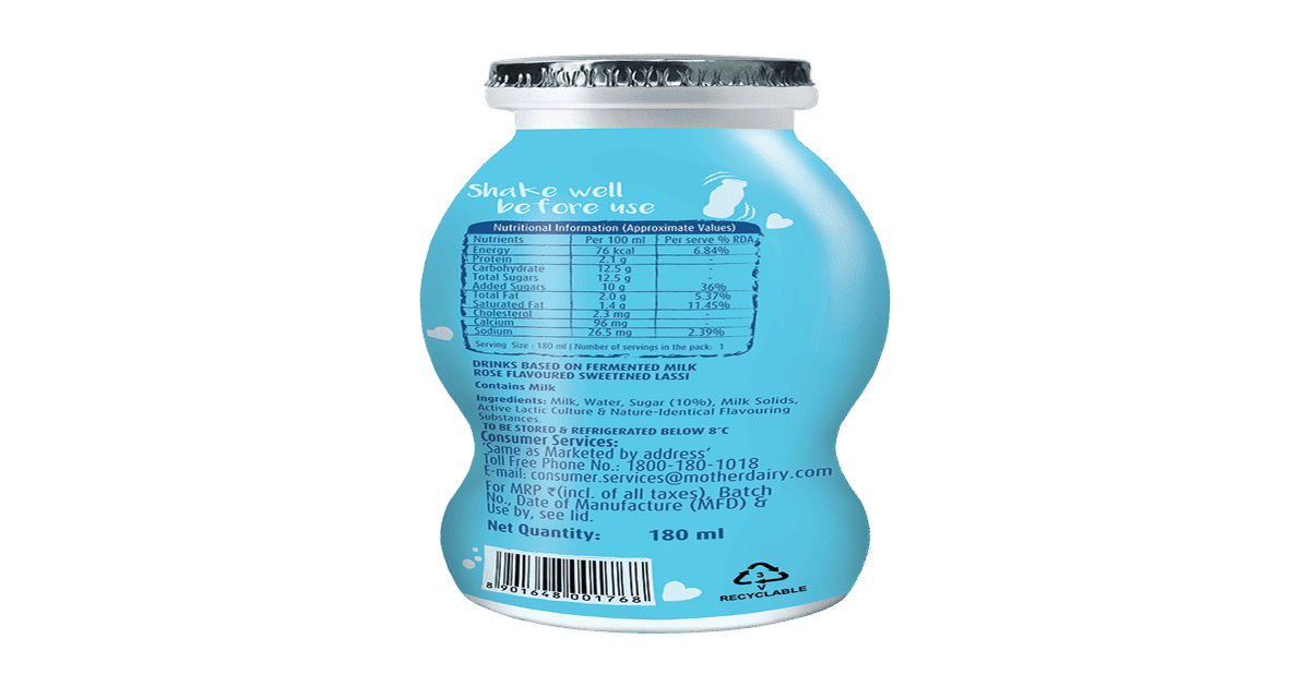 Buy Mother Dairy Sweet Lassi Bottle Online () At Best Price