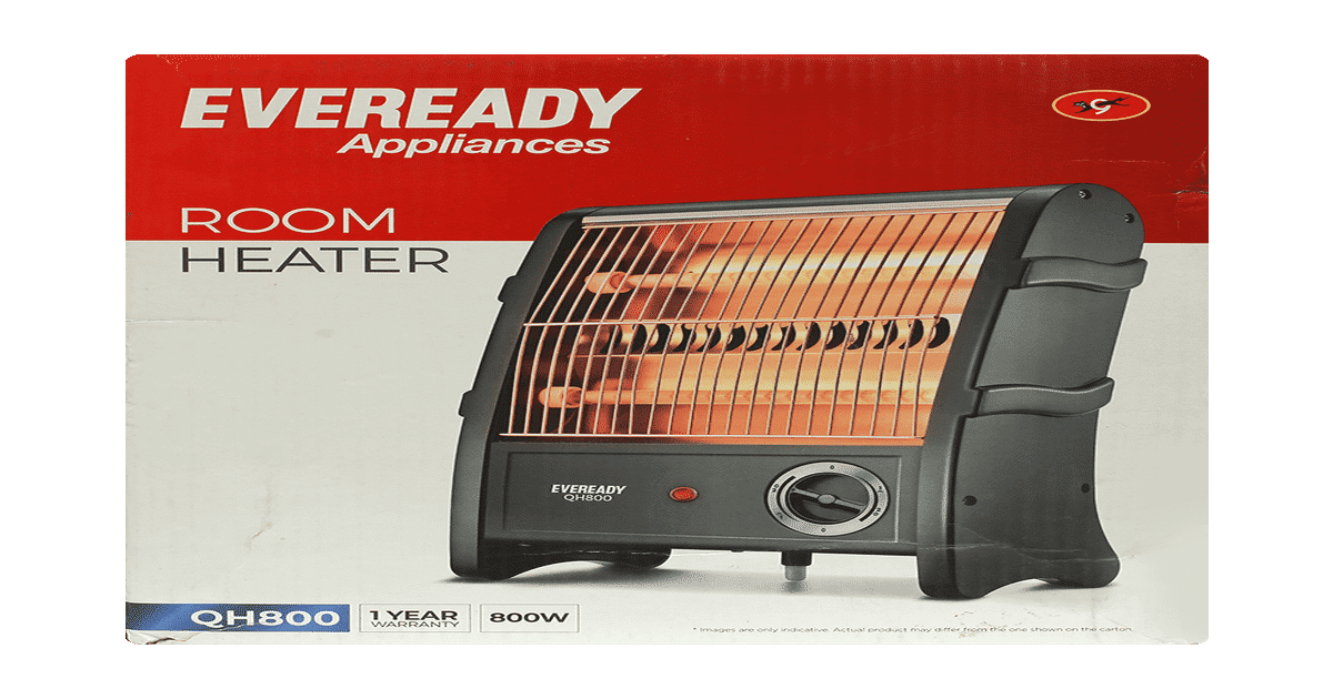Buy Eveready QH800 Quartz Room Heater, 800W (Black) Online () At Best Price