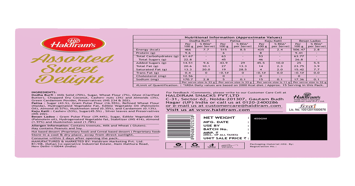 Buy Haldiram's Assorted Sweet Delight Online () At Best Price