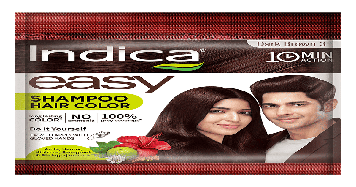 Buy Indica Easy Do-It-Yourself 10 Minutes Hair Color Shampoo Dark Brown ...
