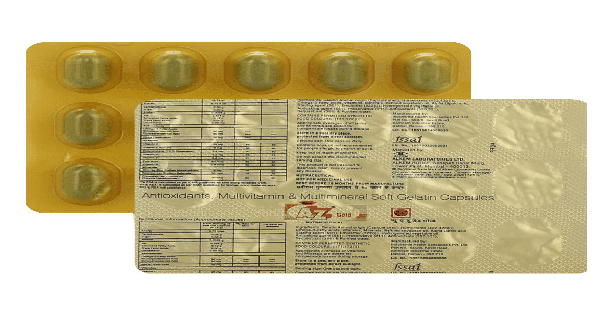 Buy New A to Z Gold Capsule | Multivitamins + Multiminerals ...