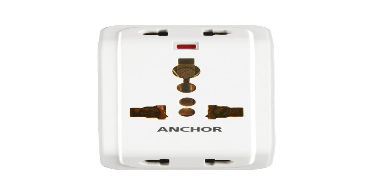 Buy Anchor 22841-Pk3 6A Multiplug Adapter - White Online () At Best Price