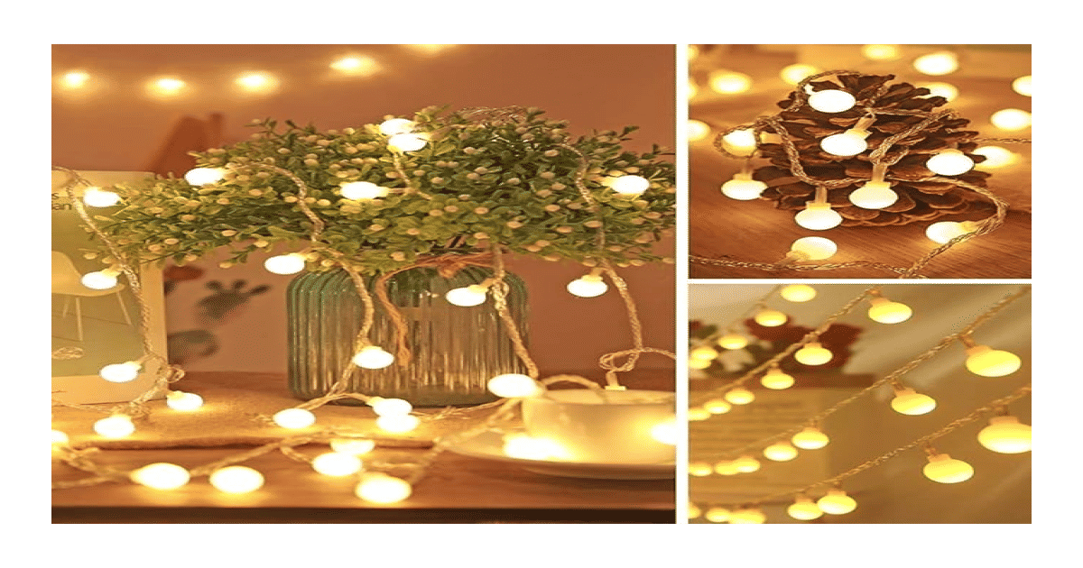 Buy DesiDiya Snowball String Light (16 Snowball, Warm White, for Winter ...