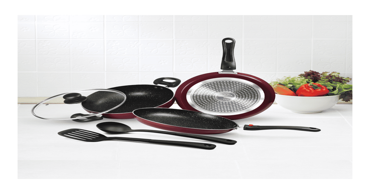 Buy Milton Pro Cook Kitchen Pride Non-Stick Cookware Set with Glass Lid ...