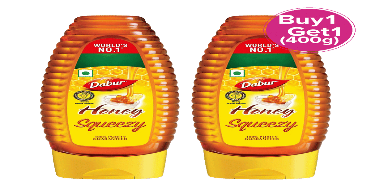 Buy Dabur Squeezy Honey (Buy 1 Get 1 Free) Online (800 g) At Best Price