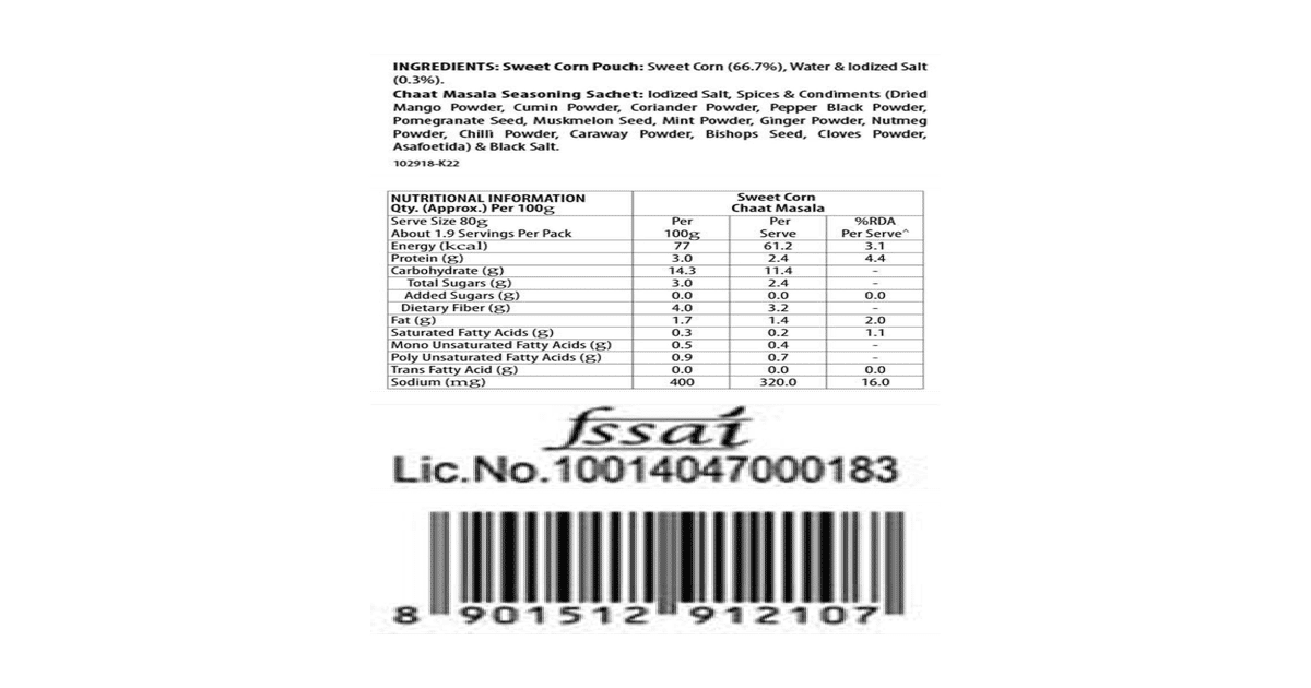 Buy Sundrop Snacko Sweet Corn with Chaat Masala Online () At Best Price