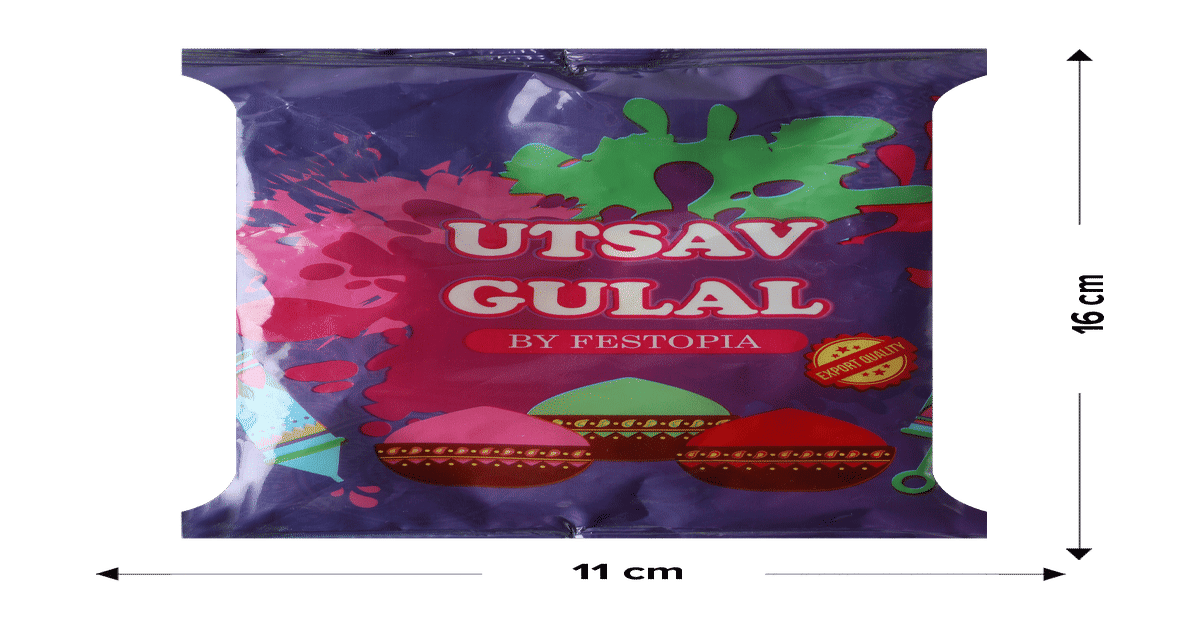 Buy Festopia Utsav UV Glow, Skin Safe, Organic Holi Gulal - Orange ...