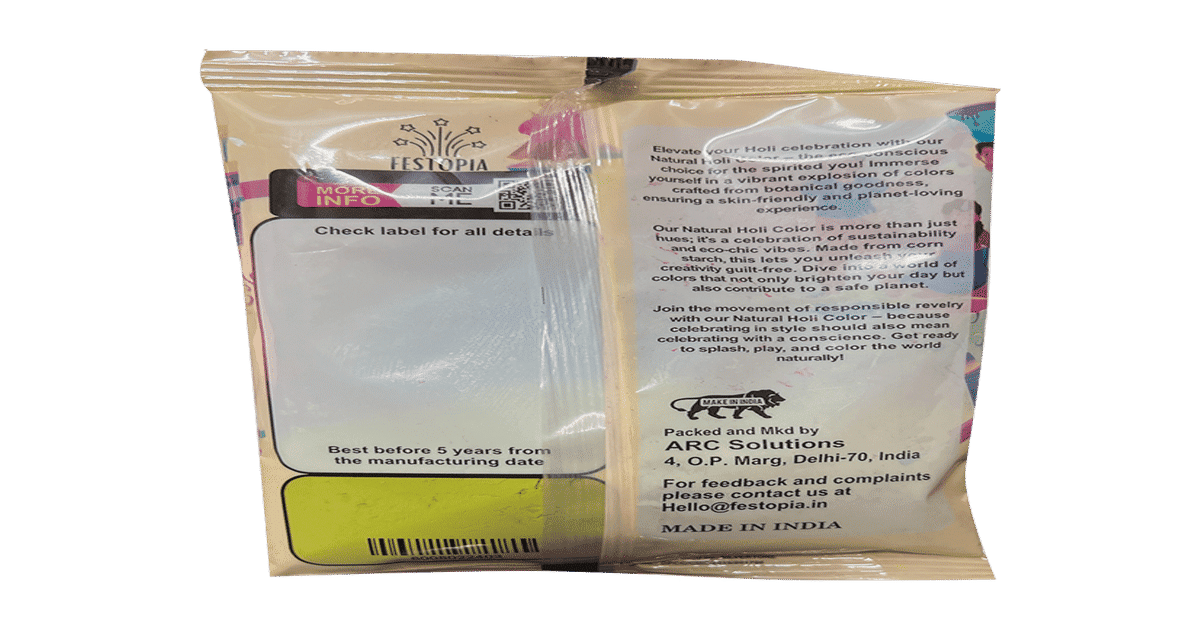Buy Herbal Holi Festopia Gulal, Skin Friendly - Yellow Online () At ...