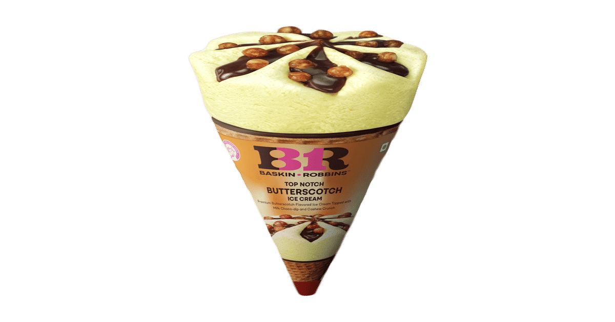 Buy Baskin Robbins Butterscotch Ice Cream Cone Cone Online (110 ml x 2 ...