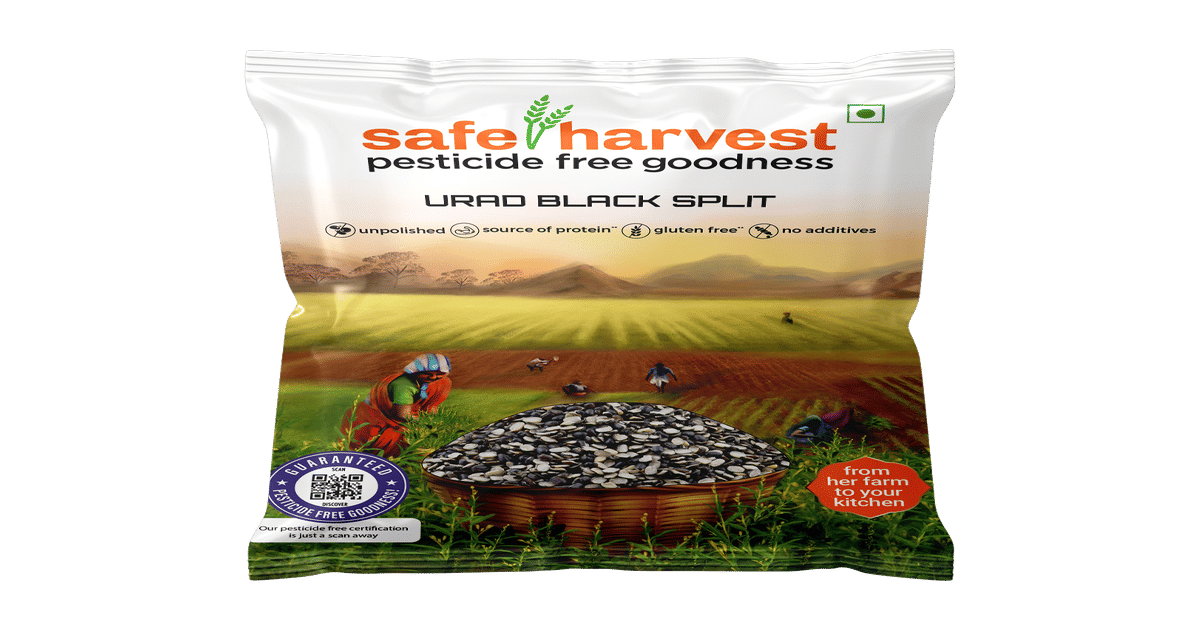 Buy Safe Harvest Pesticide Free Urad Black Split Online (500 g x 2) At ...