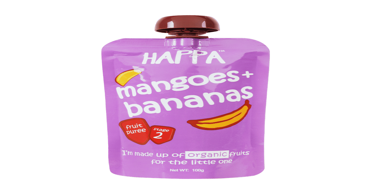 Buy Happa Organic Fruit Puree (6-12 Months, Mango & Banana) Online (100 ...