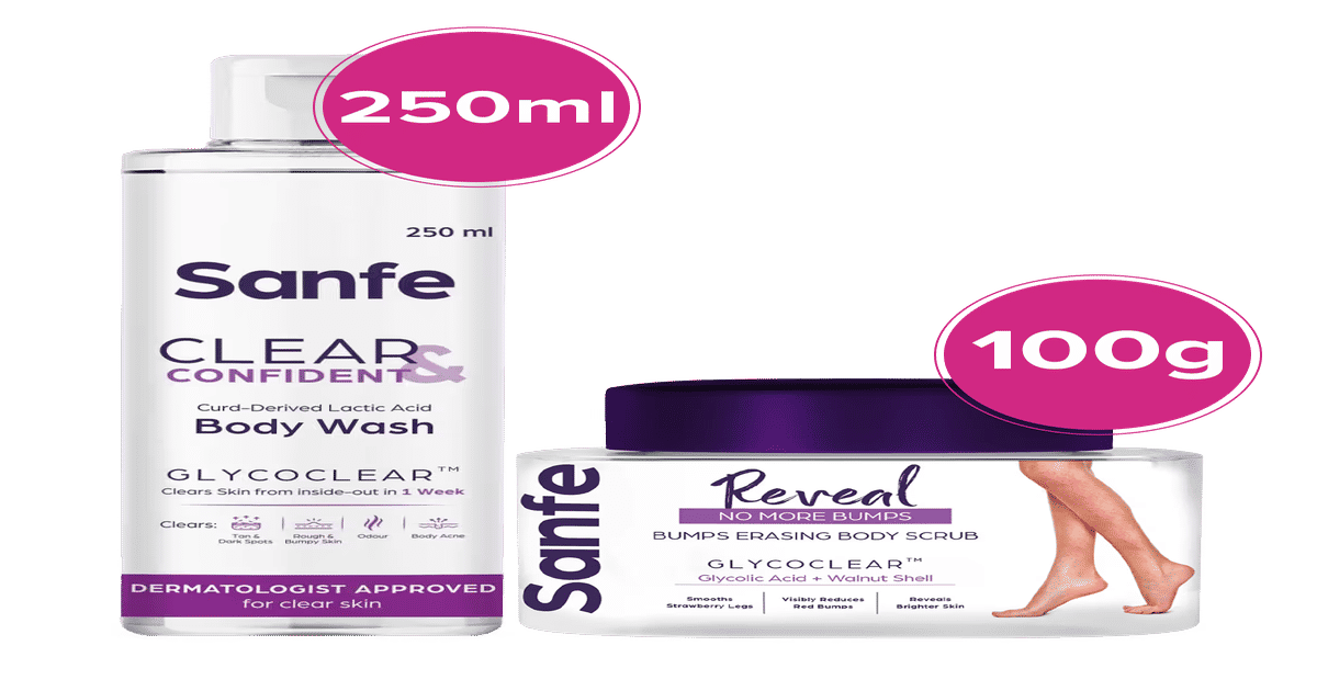Buy Sanfe Body Care Kit With Body Wash & Body Scrub Online (1 combo) At ...