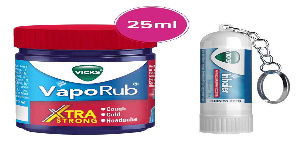 Buy Vicks VapoRub Xtra Strong & Vicks Inhaler Key Chain Online (1 combo ...