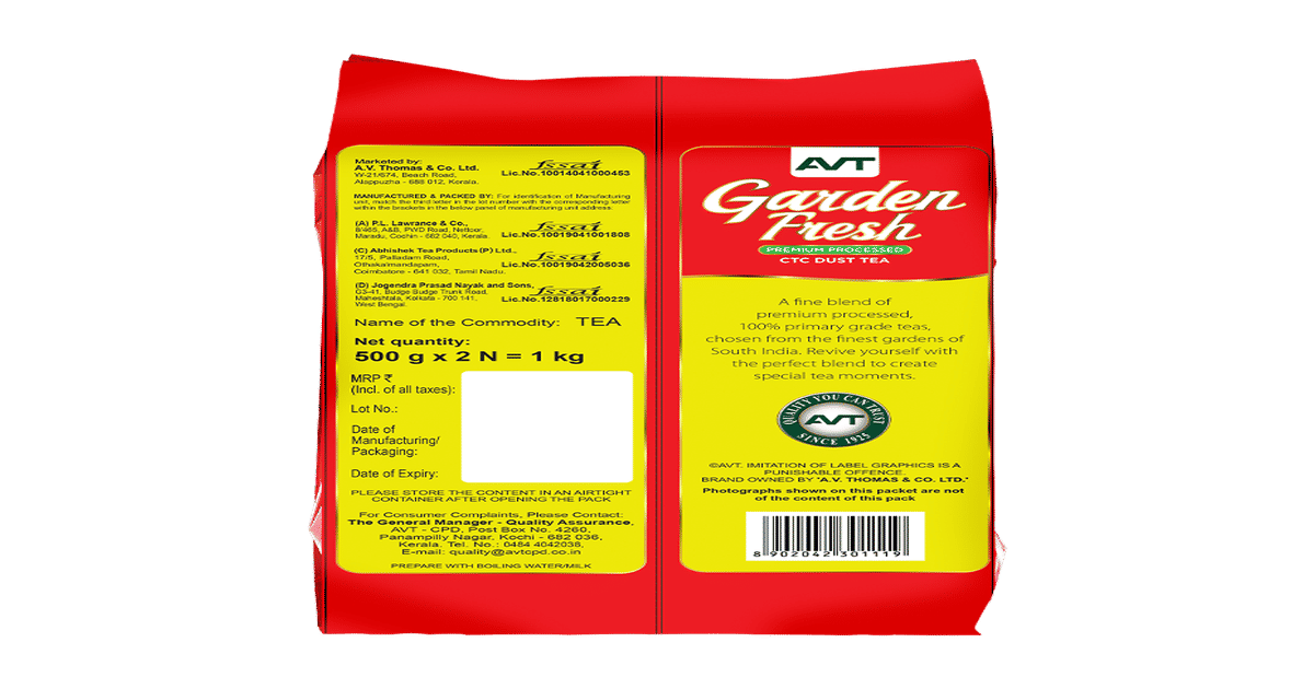 Buy AVT Garden Fresh Dust Tea Online () At Best Price