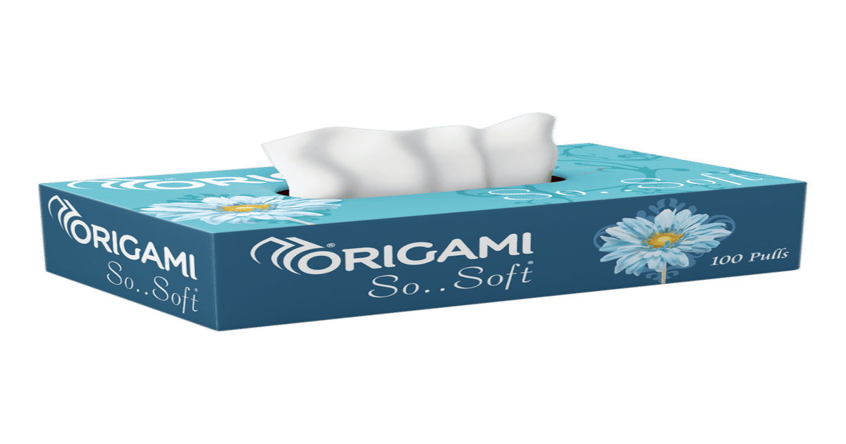 Buy Origami 2 Ply So Soft Facial Tissue Box, 100 Pulls Online (1 Piece ...