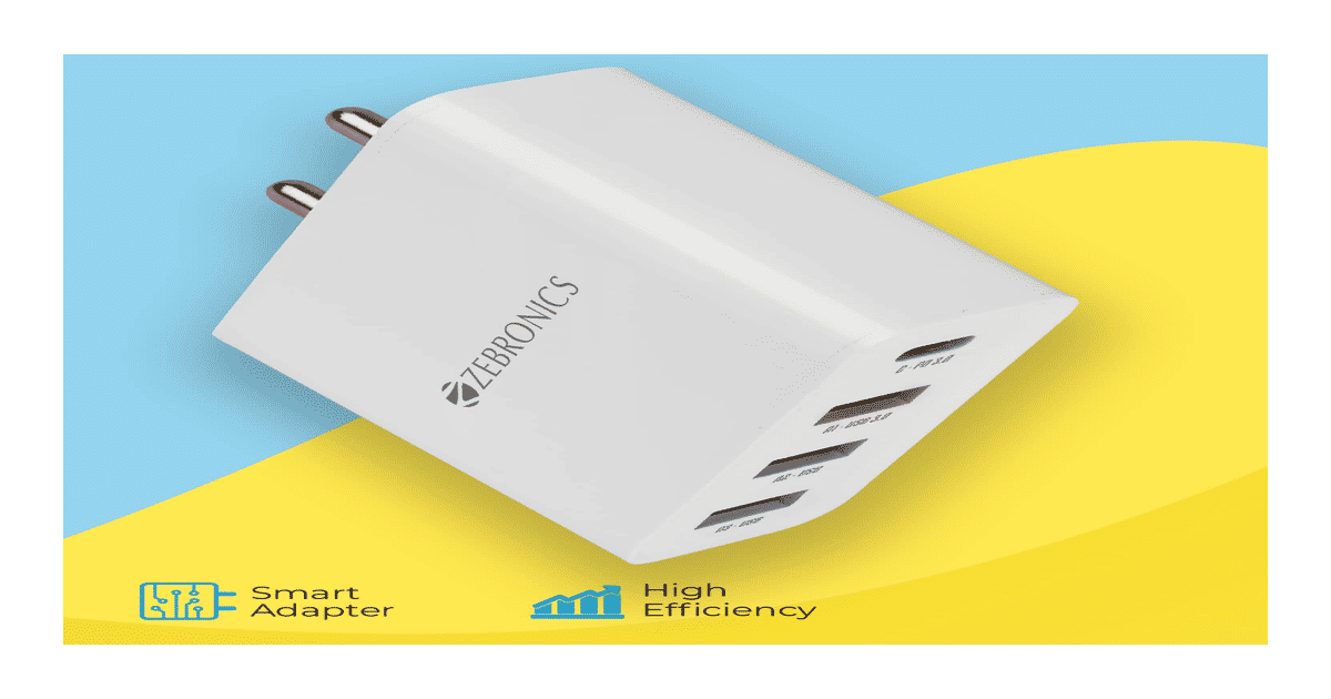 Buy Zebronics RC45A 45W 4 in 1 Port Adapter (White) Online () At Best Price