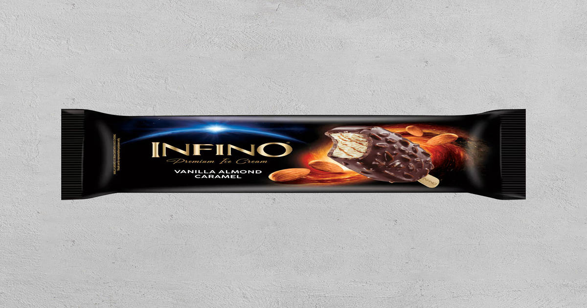 Buy INFINO Vanilla Almond Caramel Ice Cream Stick Online (80 ml) At ...