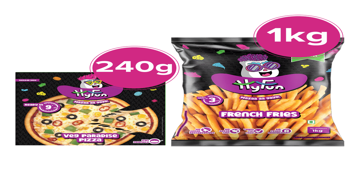 Buy HyFun Pizza Regular 7" Veg Paradise 240 gm & HyFun Frozen French ...