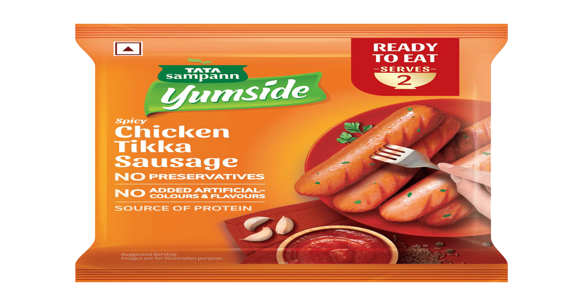 Buy Tata Sampann Yumside Spicy Chicken Tikka Sausage Online (180 g x 2 ...