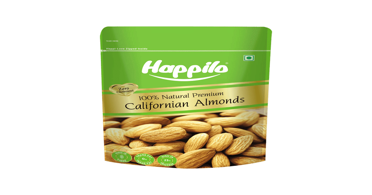 Buy Happilo 100% Natural Premium Californian Almonds Online (200 g) At ...