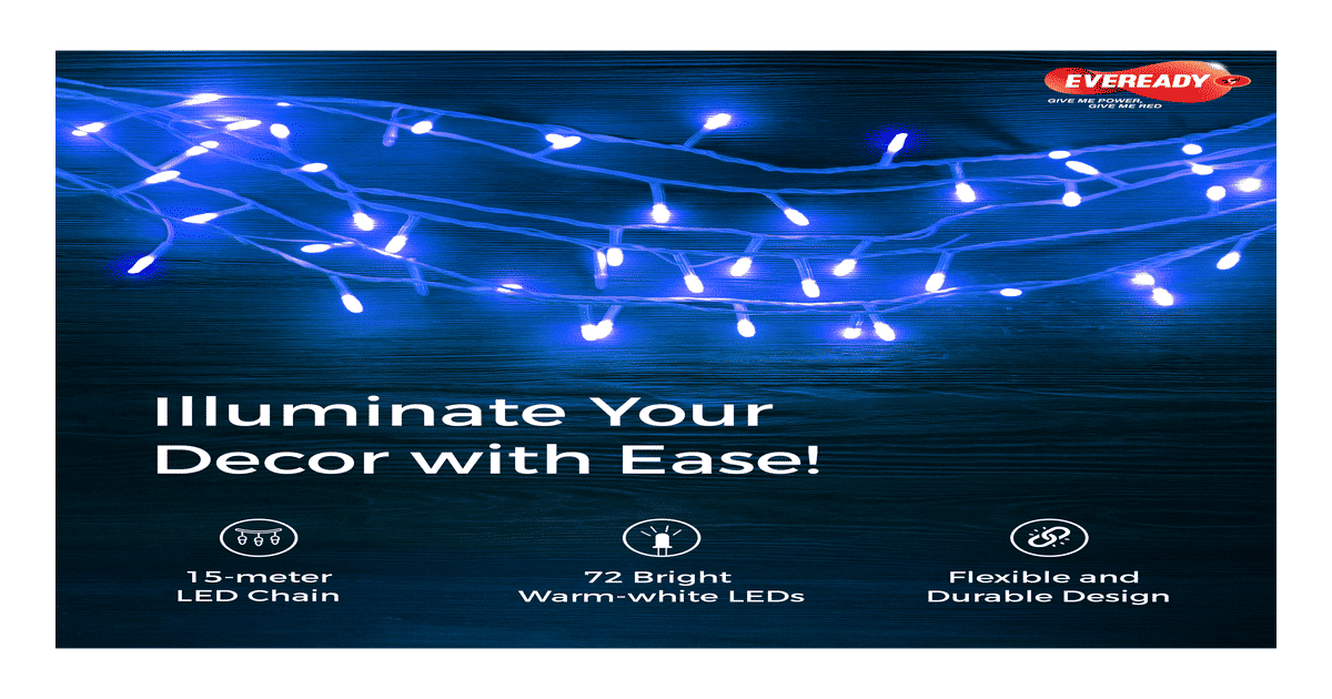 Buy Eveready DecoLight Blu Ladi (15m, 30UP, Pack of 2) Online () At ...