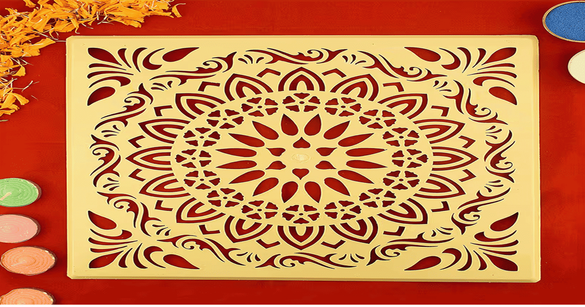 Buy SATVIK Rangoli Pallet- 12 Inch-Pack of 2 (Design May Vary) Online ...