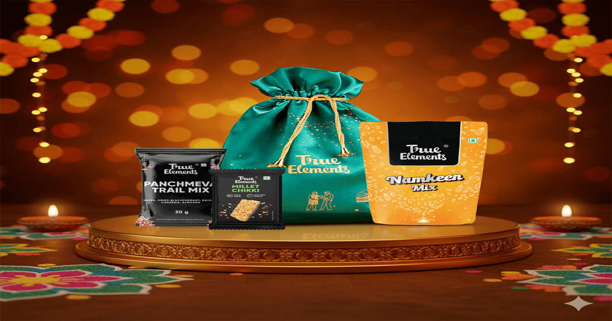 Buy True Elements Luxury Delight Potli Dry Fruits Diwali Gift Pack 150g ...
