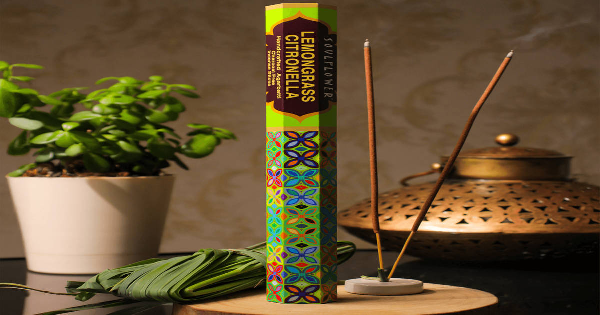 Buy Soulflower Luxury Lemongrass Citronella Agarbatti Natural ...