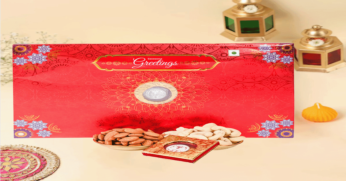 Buy Season Greetings Treasure Dry Fruits Gift Box With Silver Coin 405g ...
