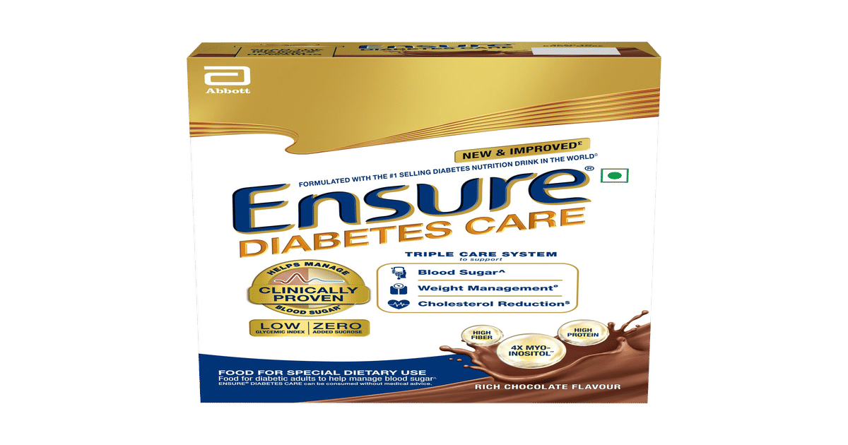 Buy Ensure Diabetic Care Chocolate Box Drink Mix Online (375 g) At Best ...