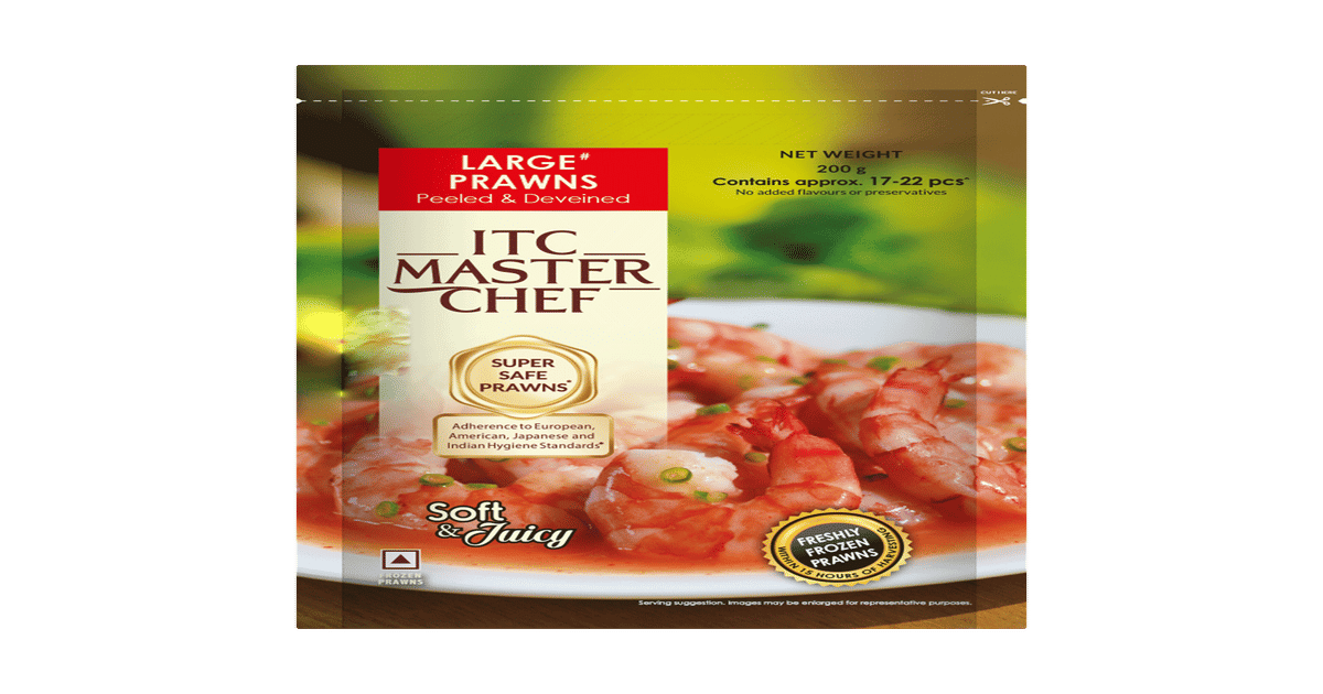 Buy ITC Master Chef Large Prawns| Freshly Frozen | Super Safe Prawns ...