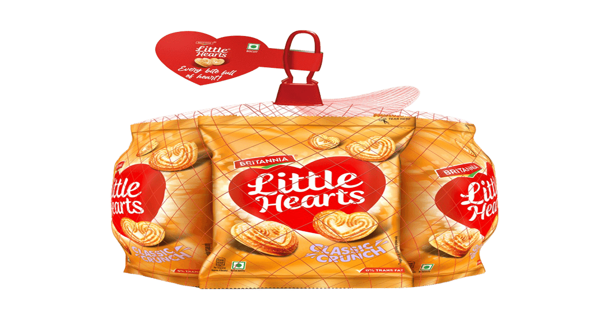 Buy Britannia Little Hearts Classic Crunch (Pack Of 4) Online (280 g ...