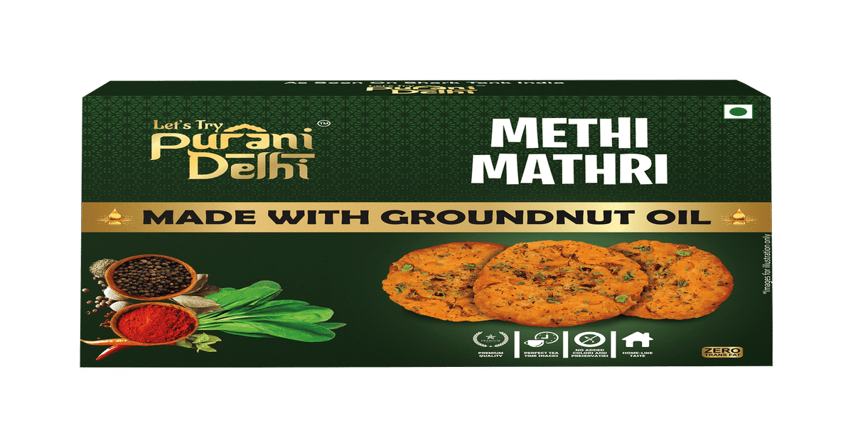 Buy Let's try methi mathri, made in groundnut oil Online (200 g) At ...