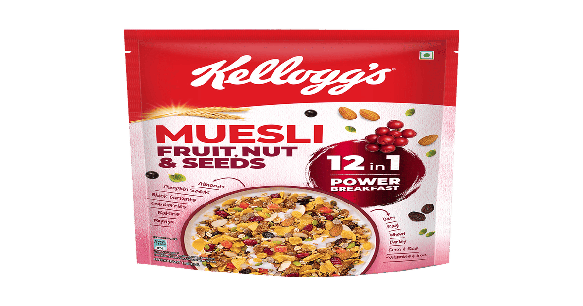 Buy Kellogg's Muesli Fruit Nut & Seeds|12 In 1 Power Breakfast | No ...