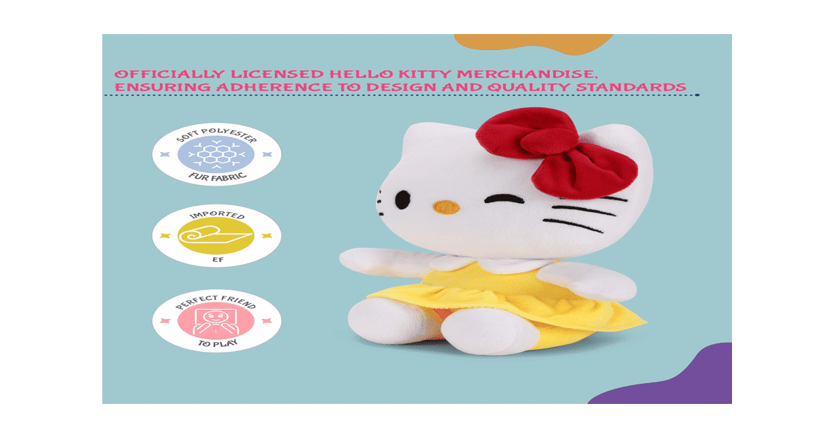 Buy Hello Kitty Yellow Dress with Collar and Red Bow - 15 cm Online ...
