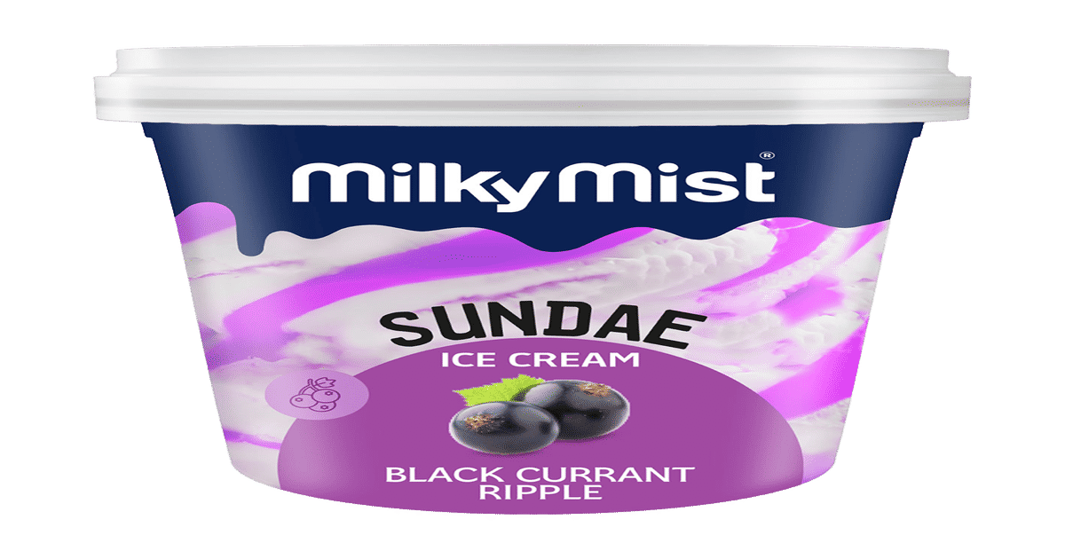 Buy Milky Mist Sundae Black Current Ice Cream Cup Online (125 ml x 5 ...