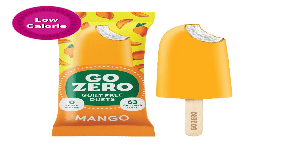 Buy Go Zero Mango Duet Guilt Free Ice Cream Stick Online (60 ml x 2) At ...