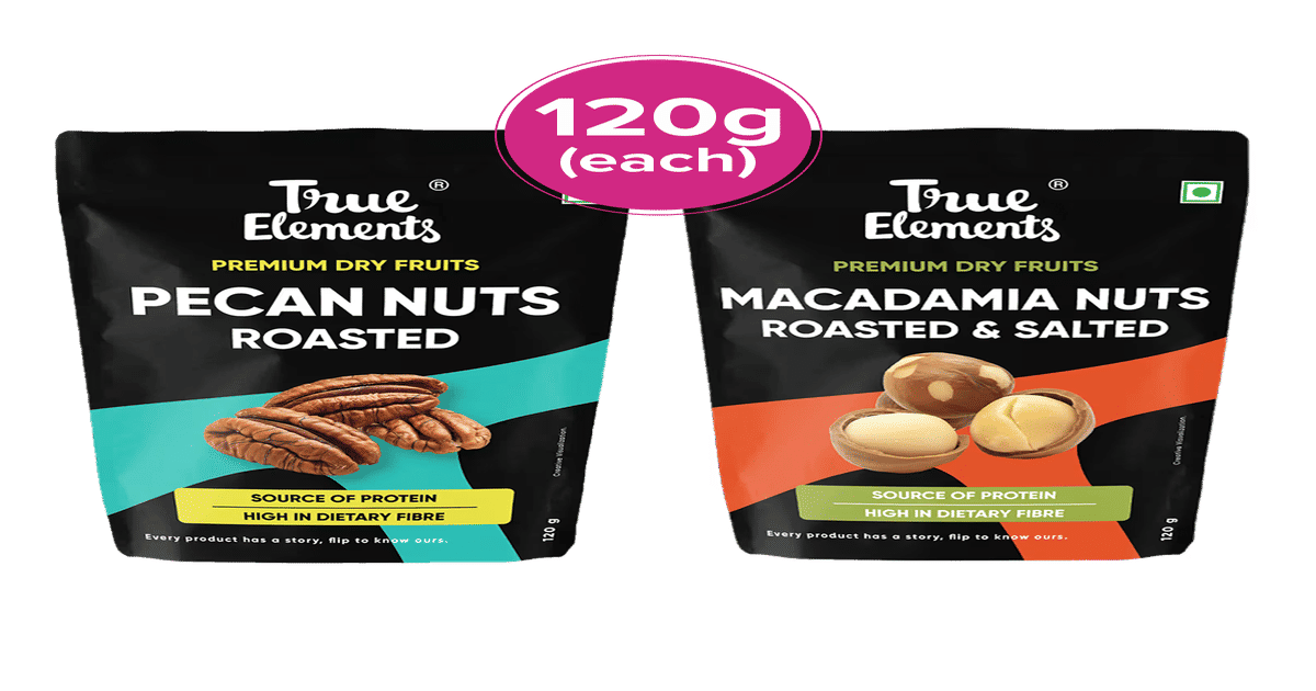 Buy True Elements Roasted Pecan Nuts and True Elements Macadamia Nuts ...