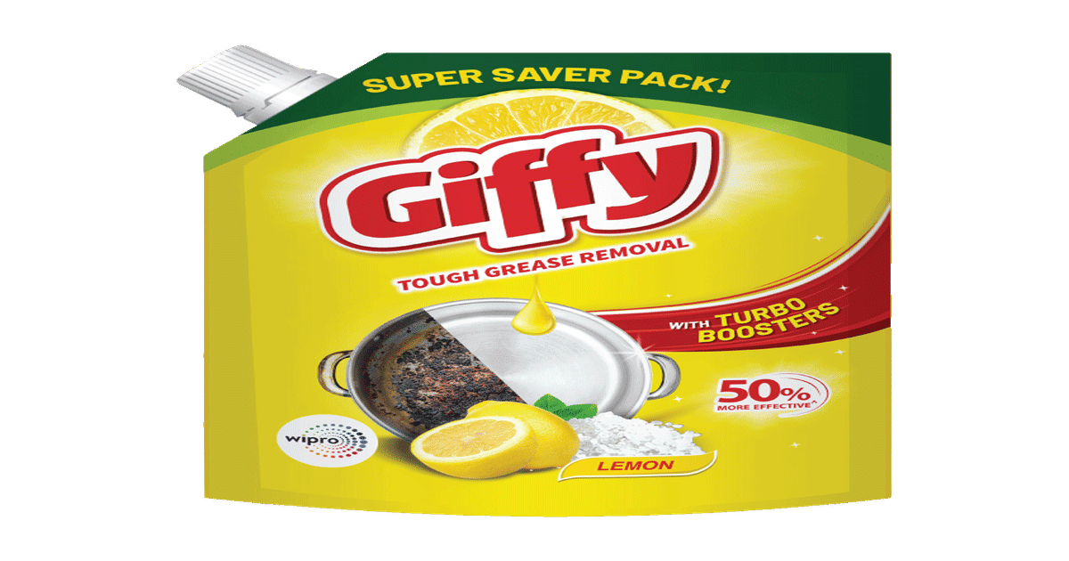 Buy Giffy Tough Grease Removal Dishwash Gel (Lemon) Online (2 ltr x 2 ...