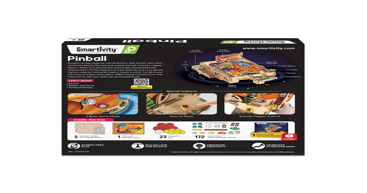 Buy Smartivity Pinball Machine Stem DIY Fun Toy | Educational ...
