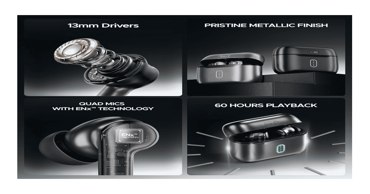 Buy boAt Airdopes 141 Pro TWS Earbuds W/ Mic, 60Hr Playback, ENC, IPX5 ...