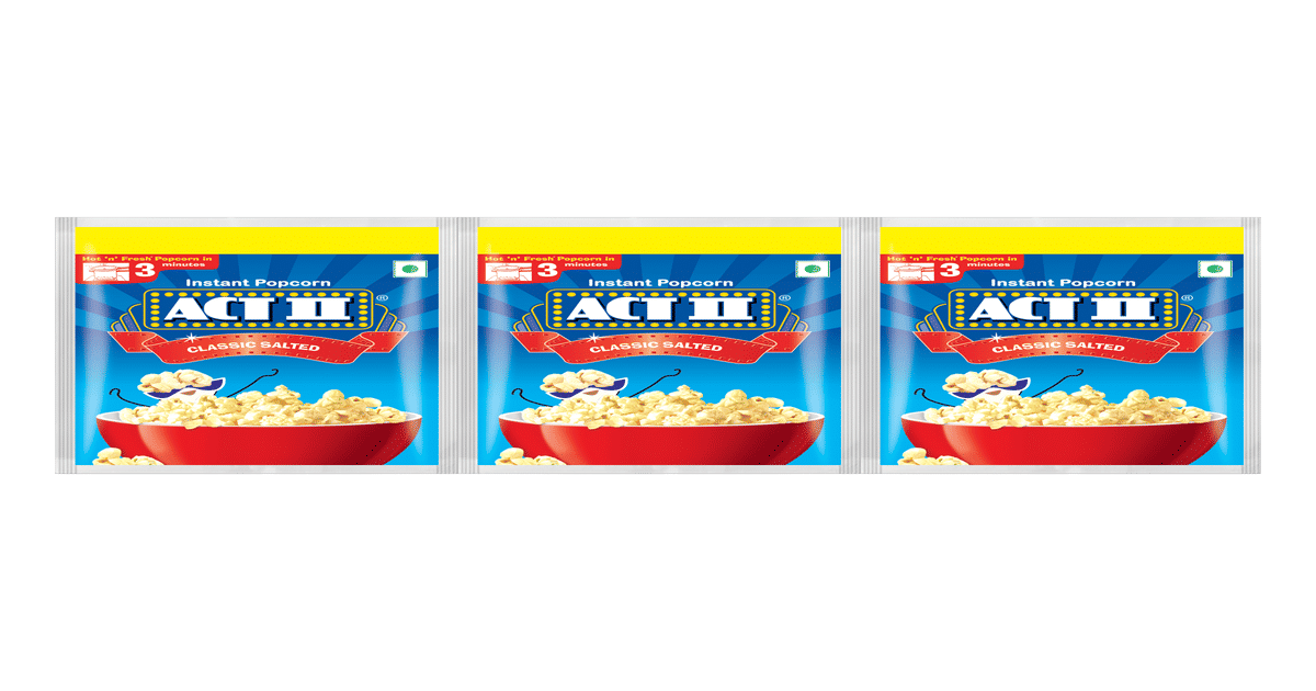 Buy ACT II Classic Salted I Instant Popcorn -1 Piece (Inside Three ...