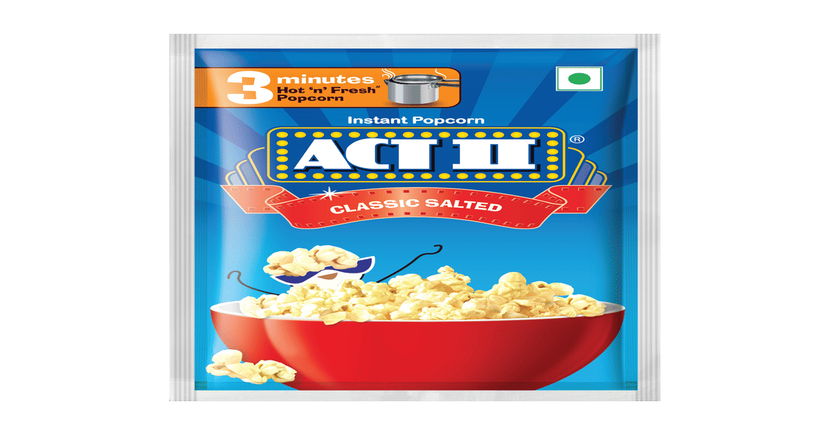 Buy Act II Instant Popcorn Classic Salted Online (35 g x 2) At Best Price